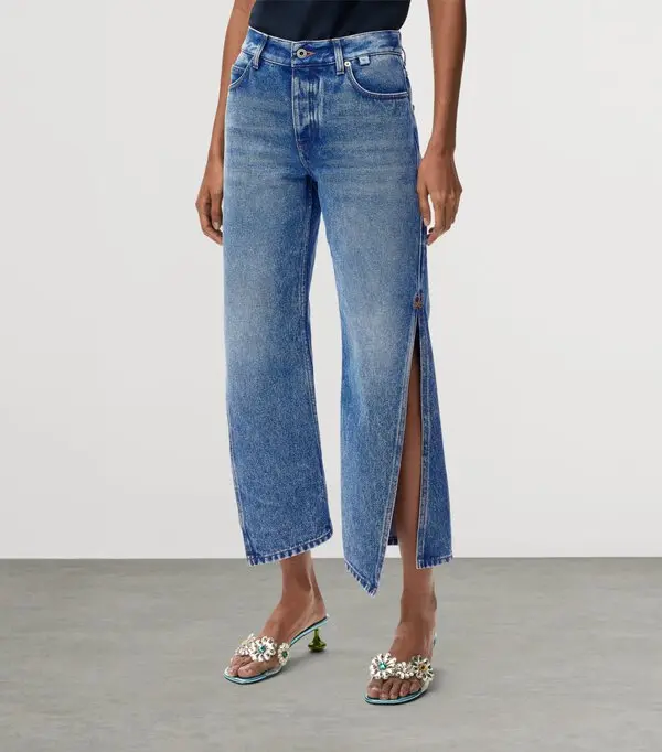 Loewe X Paula's Ibiza Split-leg Flared Jeans - Blue