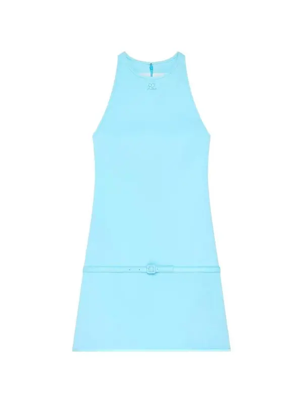 COURREGES A-line Belted Dress - Blue
