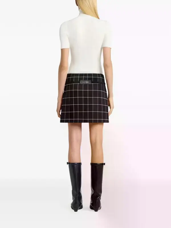 COURREGES Checked Mini Skirt