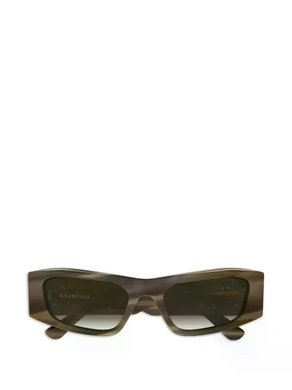 Balenciaga Rectangle Frame Sunglasses - Brown