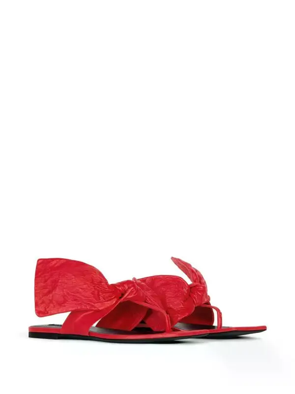 Givenchy Boudoir Bow Flat Sandals - Red