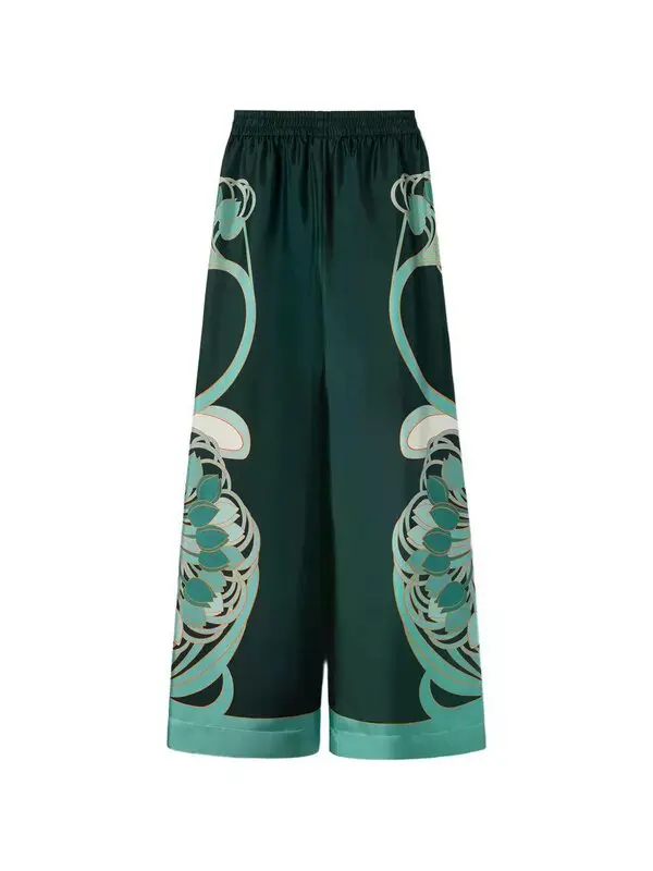 La DoubleJ Floral-print Palazzo Pants - Green