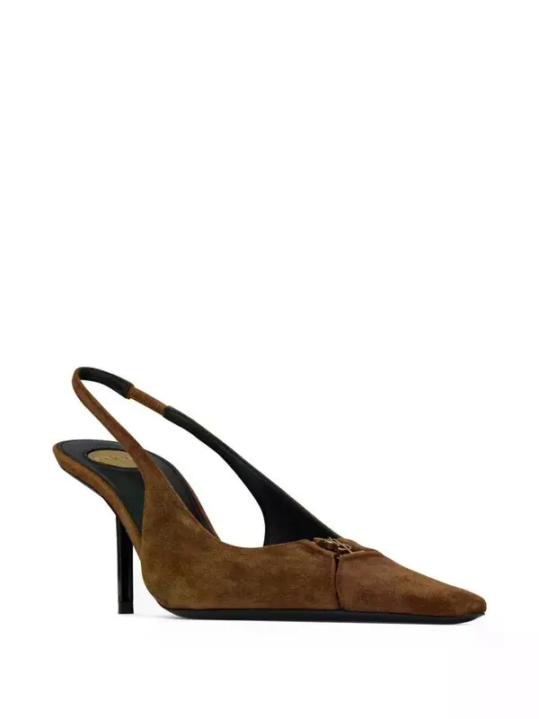 Saint Laurent Babylone Slingback Pumps - Brown