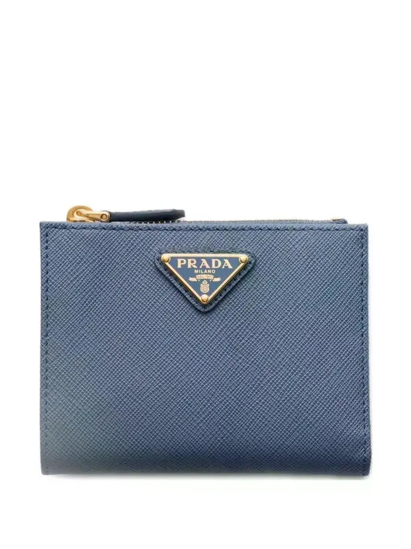 Prada Small Saffiano Leather Wallet - Blue