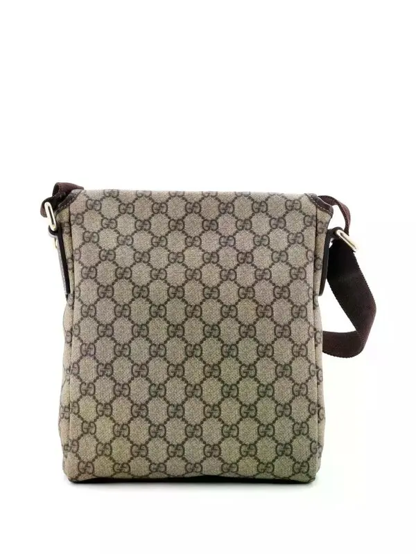 Gucci Flap Messenger Gg Coated Canvas Small Crossbody Bag