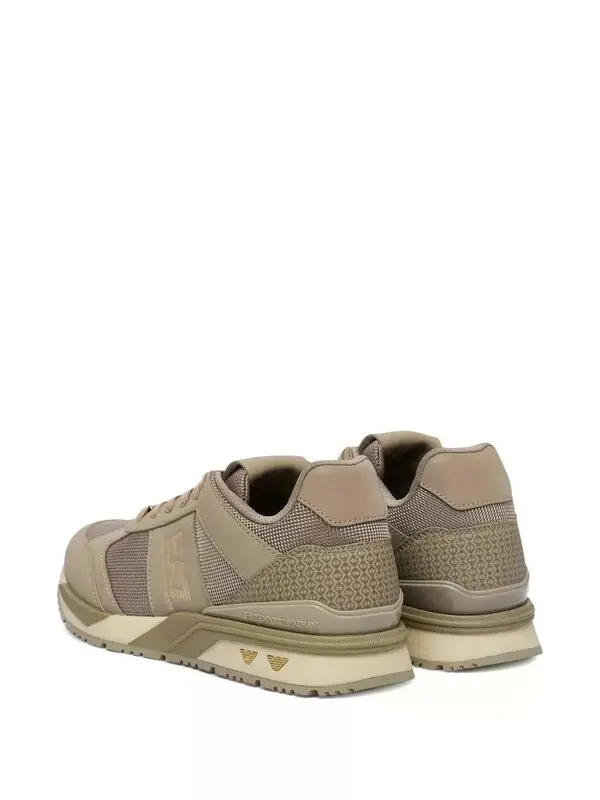 EA7 Logo-lettering Mesh-panel Sneakers - Neutrals