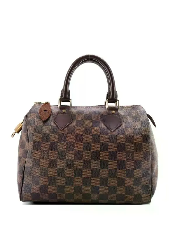 LOUIS VUITTON Speedy Handbag Damier 25 Satchel - Brown