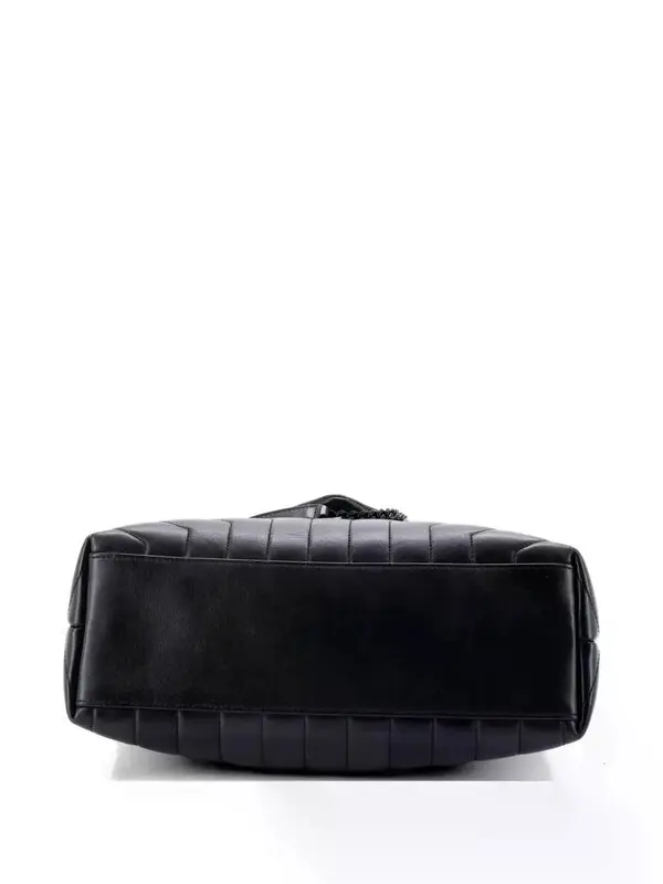 Saint Laurent Loulou Matelasse Chevron Leather Large Shoulder Bag - Black