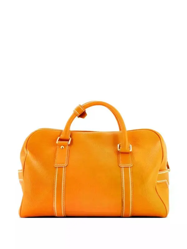 LOUIS VUITTON Carryall Handbag Tobago Leather Satchel - Orange