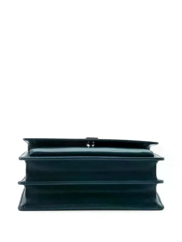 Saint Laurent Sunset Leather Medium Crossbody Bag - Green