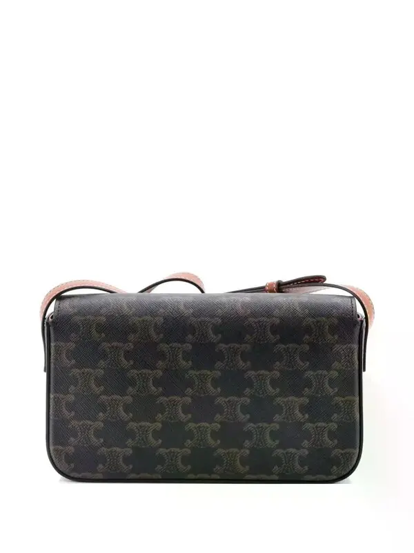 Celine Triomphe East-west Coated Canvas Shoulder Bag - Brown