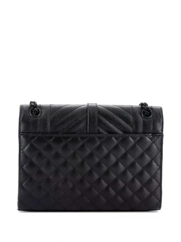 Saint Laurent Classic Monogram Envelope Satchel - Black