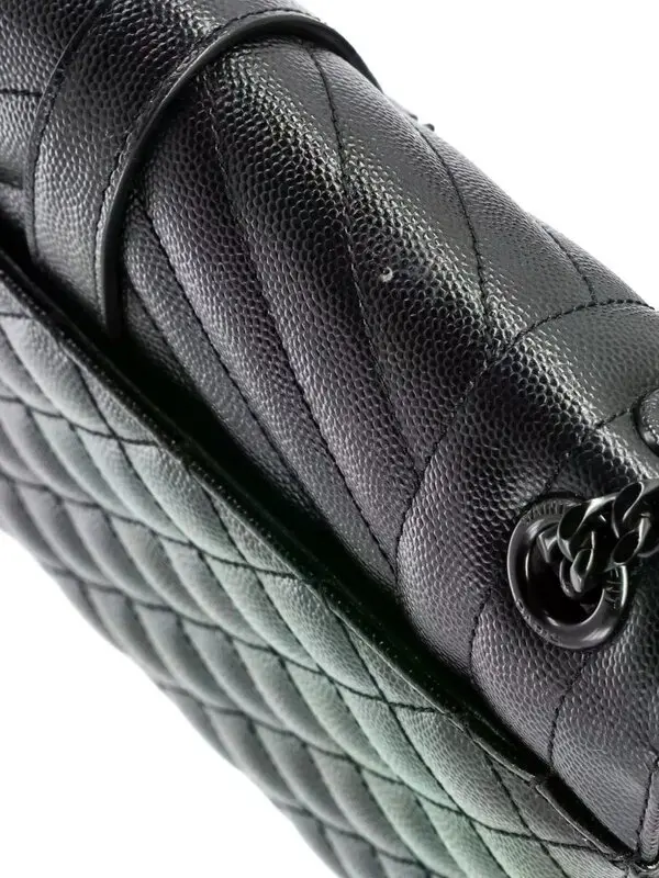 Saint Laurent Classic Monogram Envelope Satchel - Black