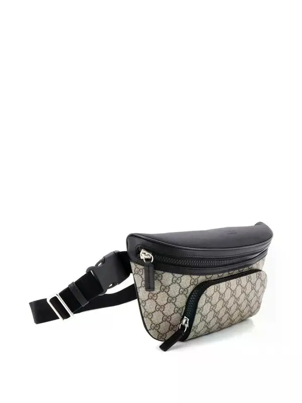 Gucci Eden Gg Coated Canvas Belt Bag - Black