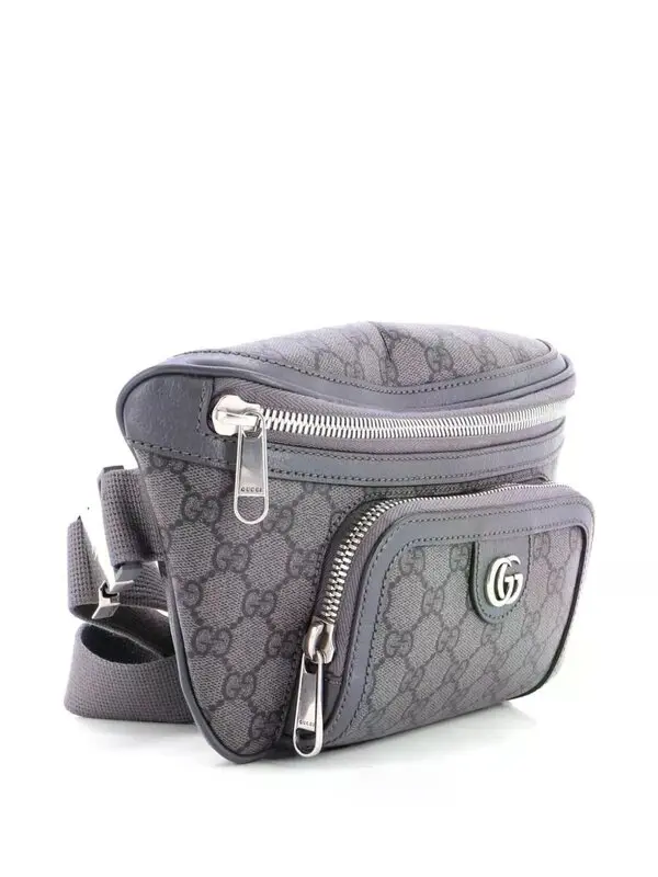 Gucci Ophidia Front Pocket Zip Gg Coated Canvas Medium Belt Bag