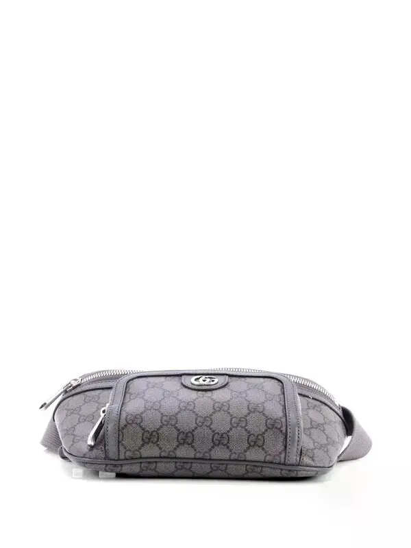 Gucci Ophidia Front Pocket Zip Gg Coated Canvas Medium Belt Bag