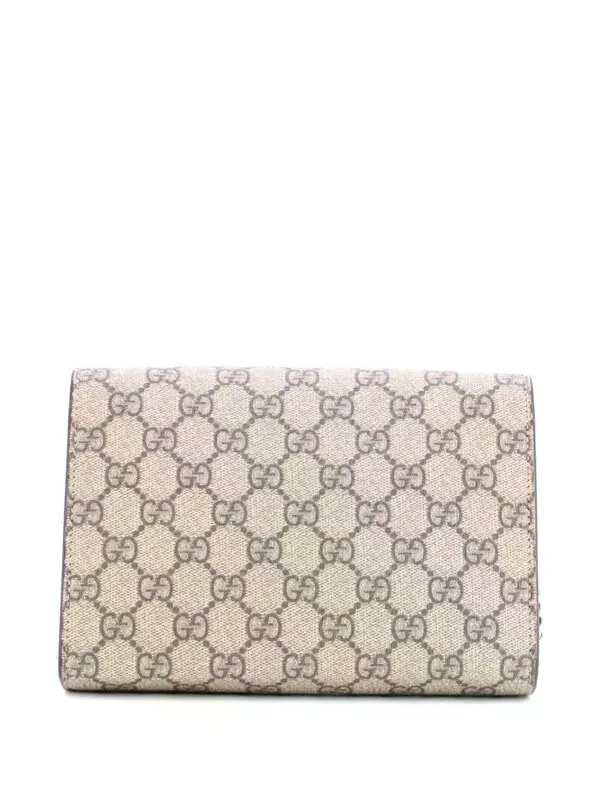 Gucci Dionysus Gg Coated Canvas Chain Wallet - Brown
