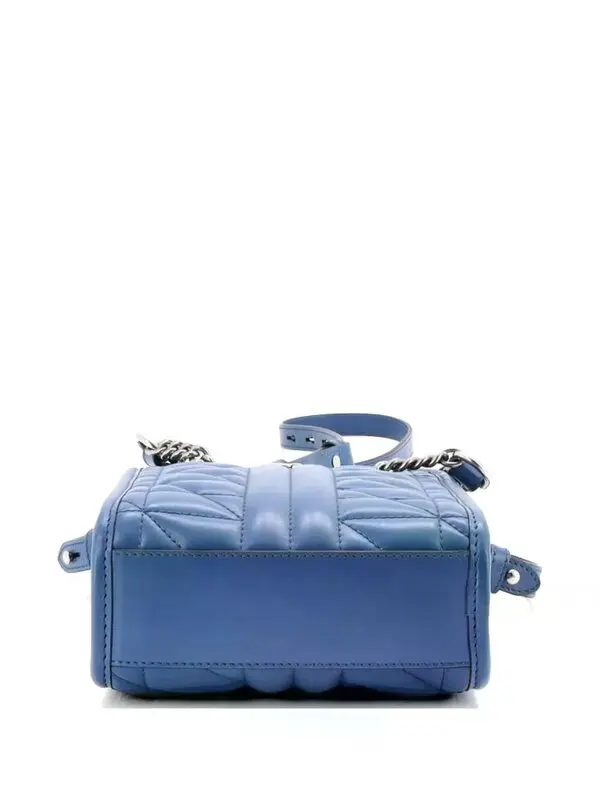 Gucci Gg Marmont Handle Matelasse Leather Mini Crossbody Bag - Blue