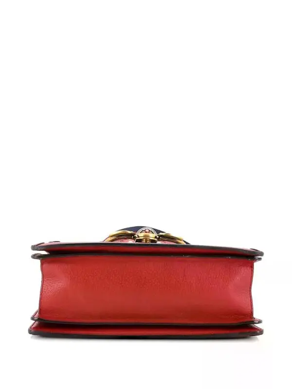 Gucci Queen Margaret Gg Coated Canvas Top Handle Satchel - Red