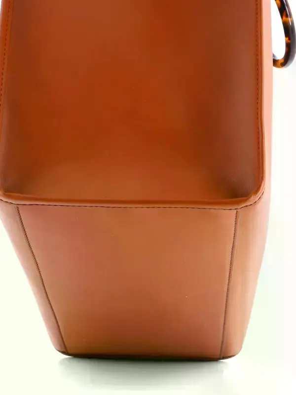 Fendi Sunshine Shopper Leather Large Tote Bag - Brown