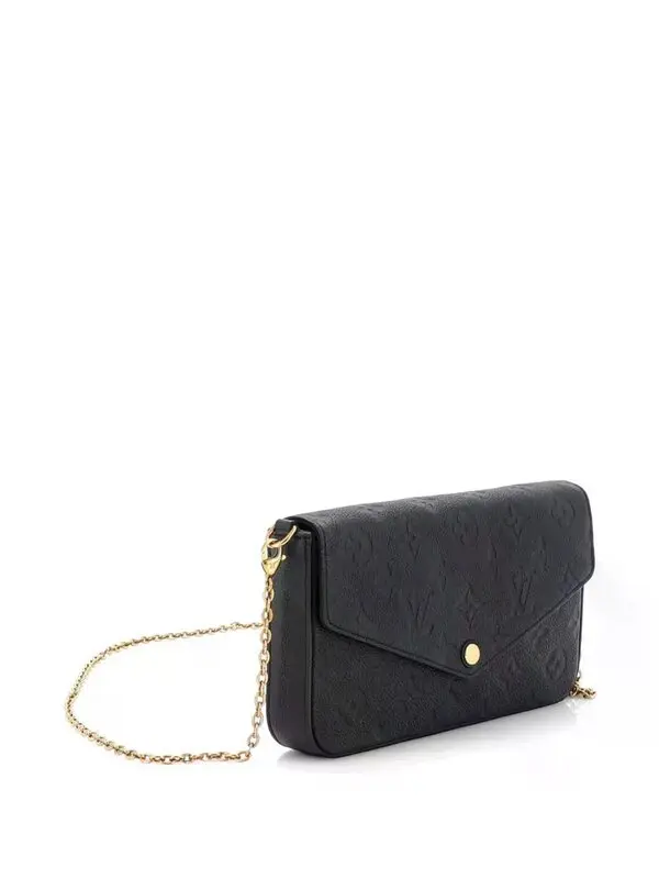 LOUIS VUITTON Felicie Pochette Monogram Empreinte Leather - Black