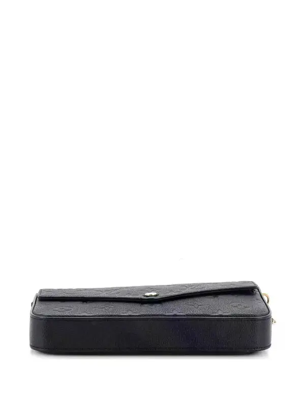 LOUIS VUITTON Felicie Pochette Monogram Empreinte Leather - Black