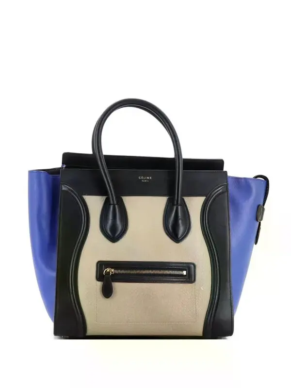 Celine Tricolor Luggage Mini Tote Bag - Black