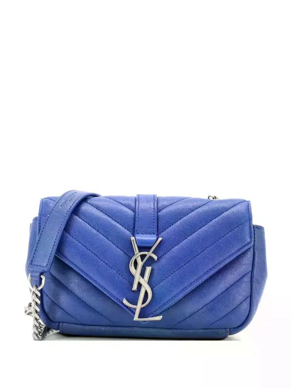 Saint Laurent Classic Monogram Matelasse Baby Crossbody Bag - Blue