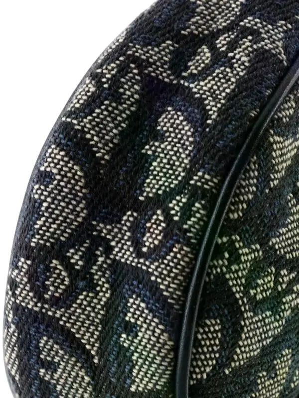 Dior Vintage Diorissimo Canvas Mini Saddle Bag Clutch - Blue