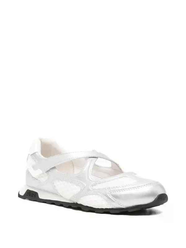 Ash Mesh Panelled Crossover-strap Sneakers