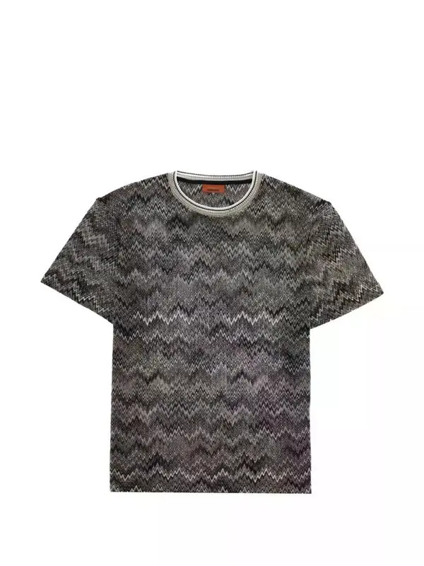 Missoni Zigzag-knit T-shirt - Brown