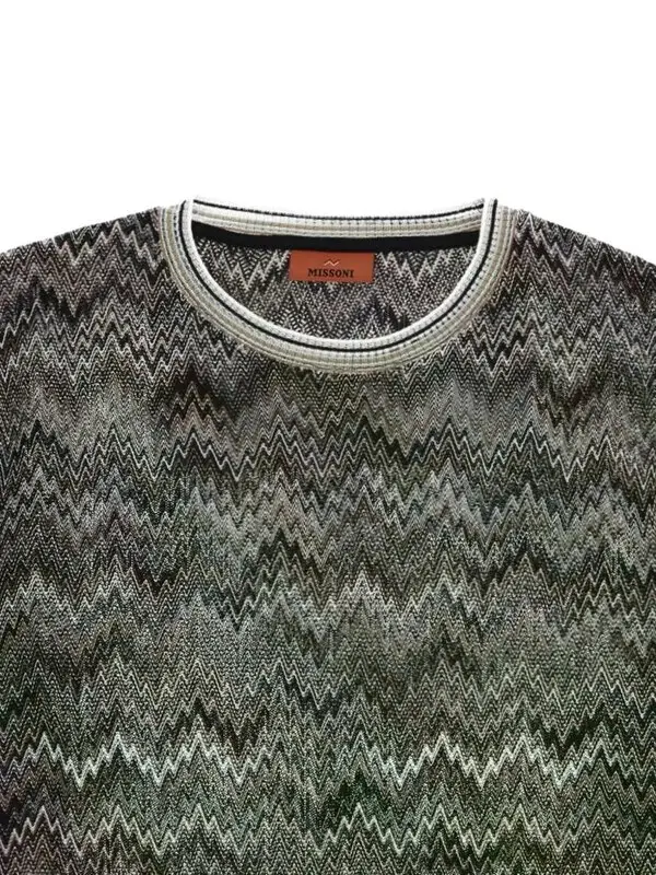 Missoni Zigzag-knit T-shirt - Brown