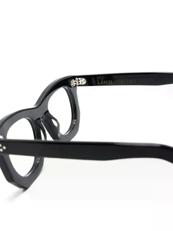 LESCA Ogre Xl Square-frame Glasses - Black
