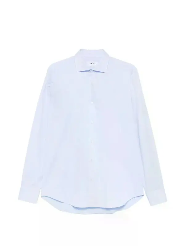 VELA SHOP Long-sleeve Spread-collar Shirt
