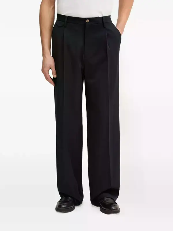 Guess Pleated Wide-leg Trousers