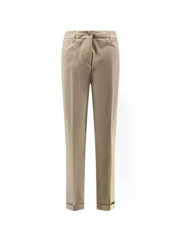Aspesi Pressed-crease Turn-up Trousers - Neutrals
