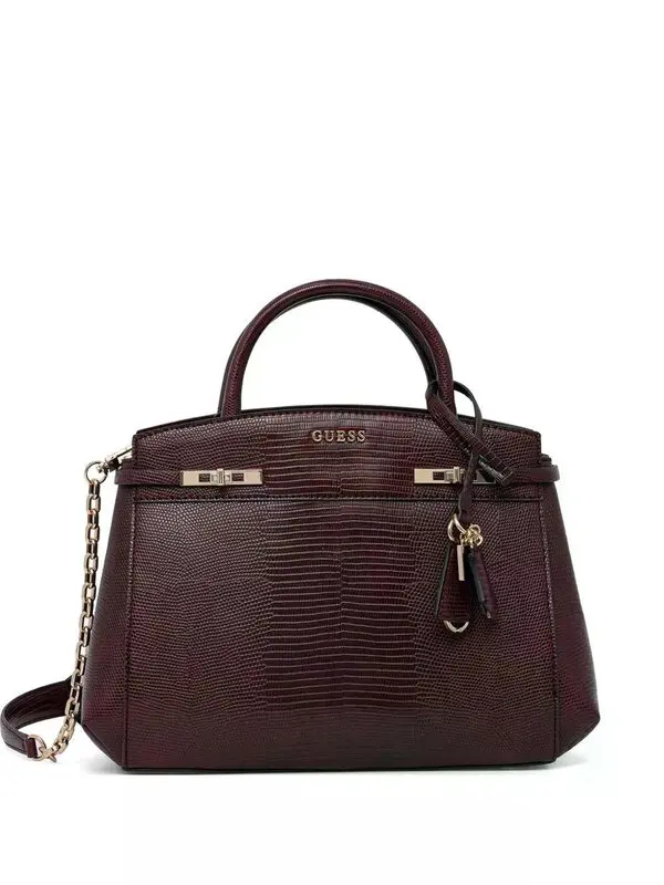 Guess Lizard-effect Tote Bag - Red