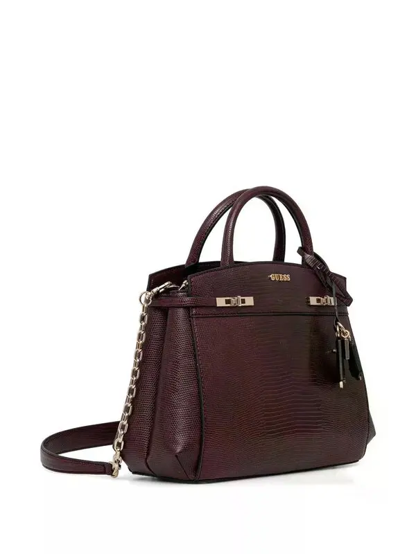 Guess Lizard-effect Tote Bag - Red