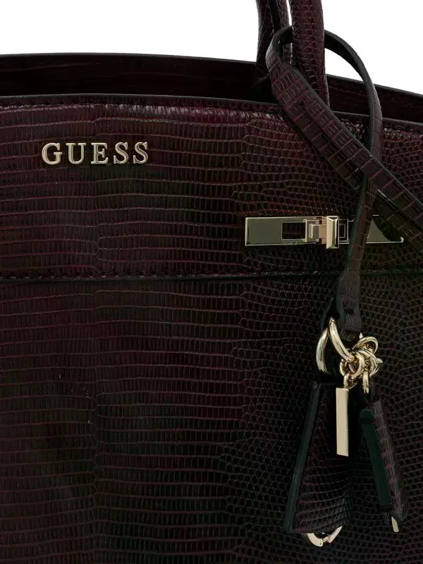 Guess Lizard-effect Tote Bag - Red