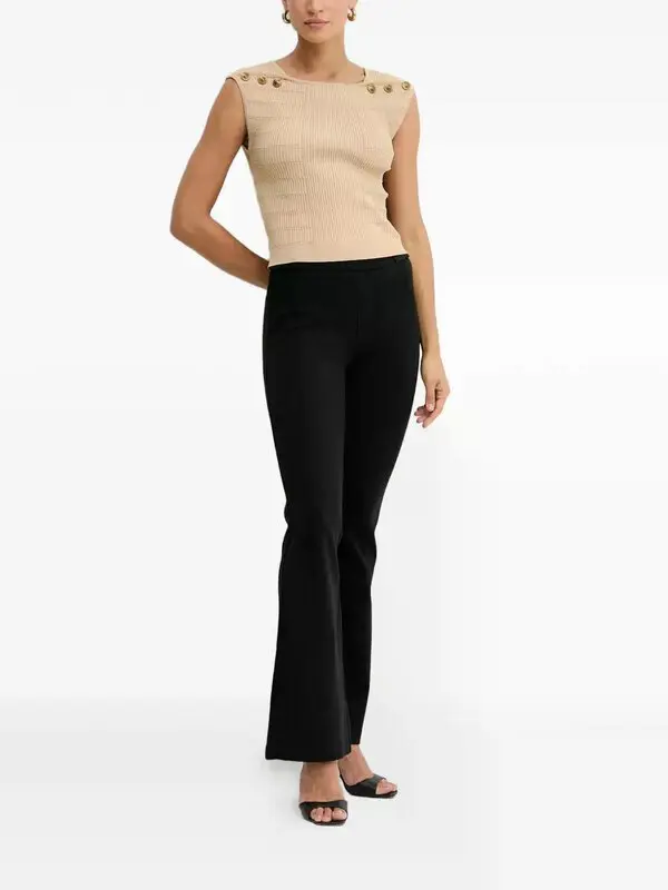 Guess Ribbed Button Top - Neutrals