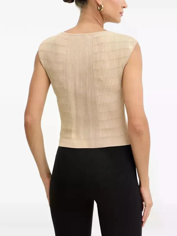 Guess Ribbed Button Top - Neutrals