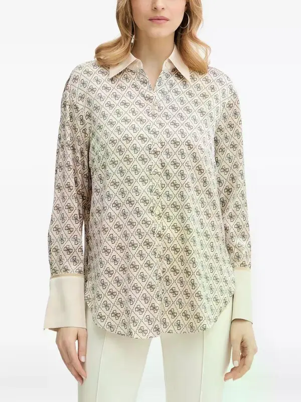 Guess Patterned Collared Shirt