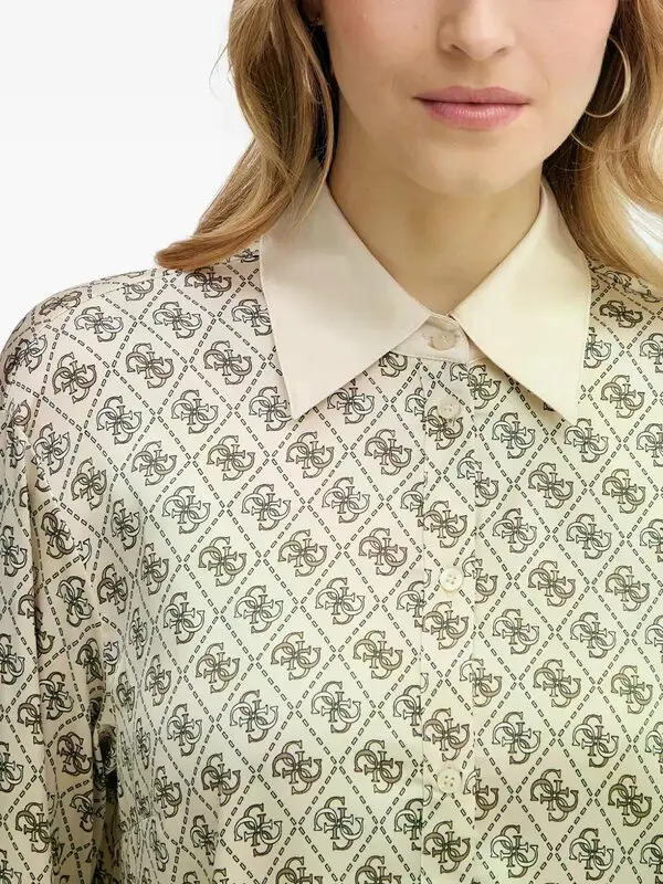 Guess Patterned Collared Shirt