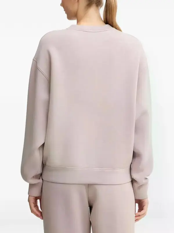 Guess Logo Embellished Crewneck Sweatshirt - Pink
