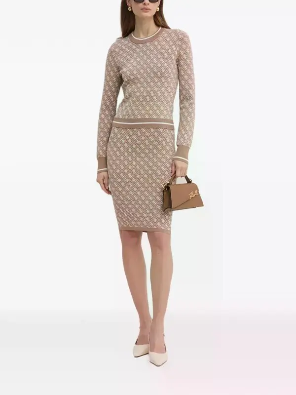 Guess Patterned Rib-knit Skirt