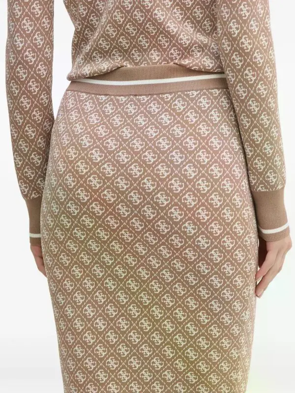 Guess Patterned Rib-knit Skirt