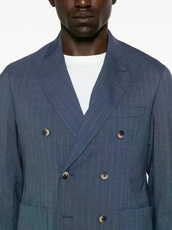 VELA SHOP Pinstripe-pattern Double-breasted Suit