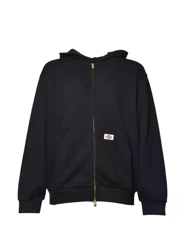 Dickies Logo-patch Zip-up Hoodie - Black