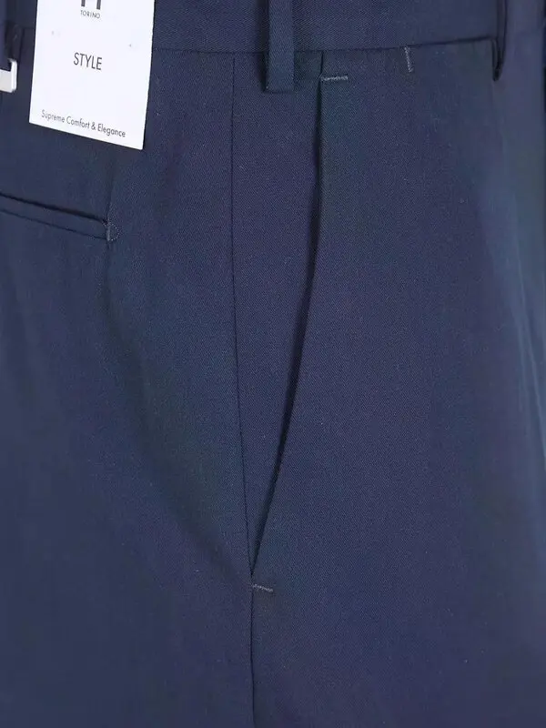PT TORINO Pressed-crease Trousers - Blue