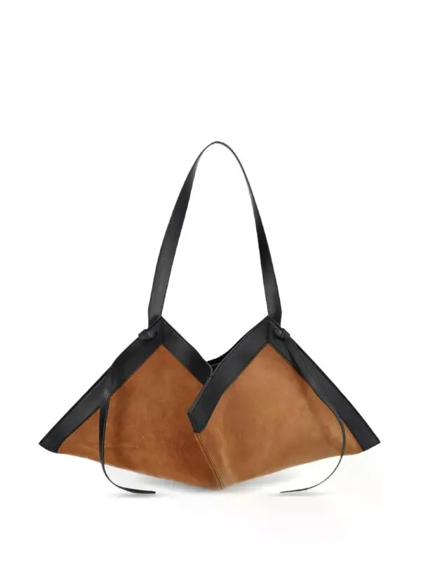 Yuzefi Wonton Suede Shoulder Bag - Brown